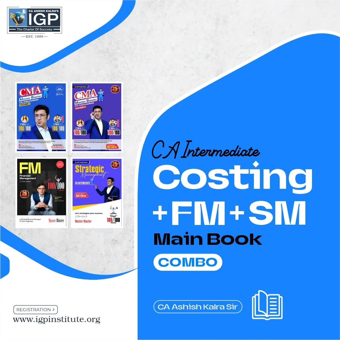 FM Main Book, SM Main Book, Costing Main Book Combo-CMA & FMSM- CA Ashish Kalra
