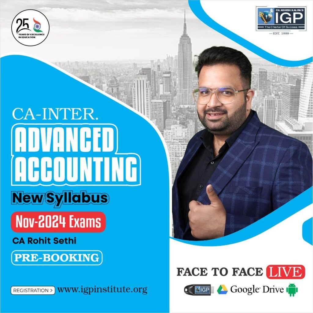 Best CA Inter Faculties Subject-Wise for 2024-25 Exams - IGP Institute Blog