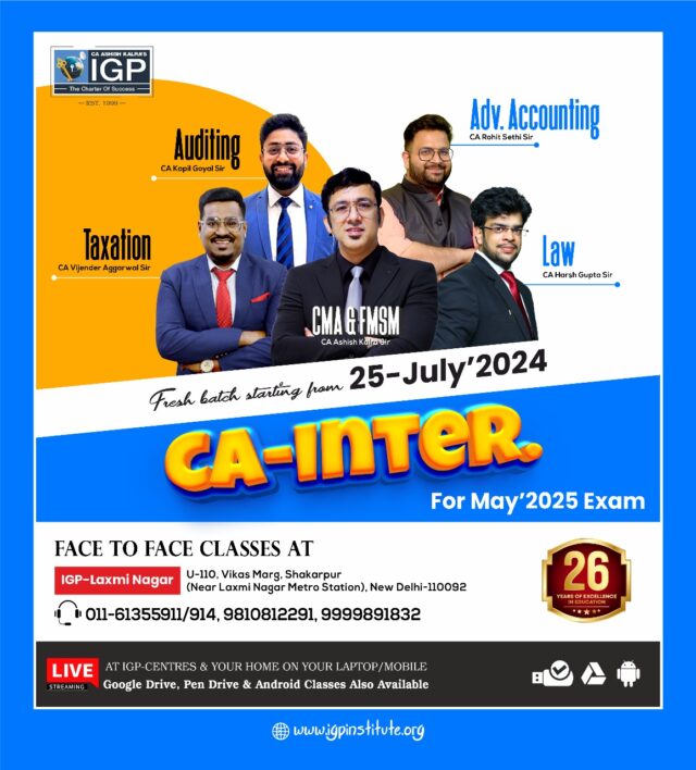 CA Intermediate May 2025 Registration Last Date & Fees - IGP Institute Blog