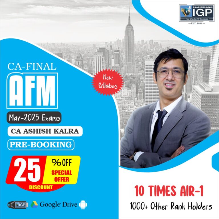 CA Final AFM (Advanced Financial Management) Old Vs New - IGP Institute ...